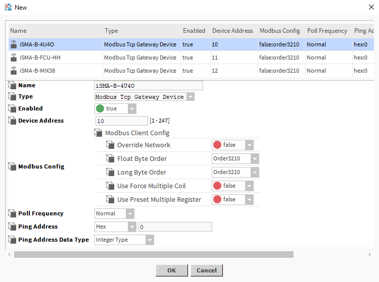 Niagara - Modbus Gateway - MINI/MIX integration