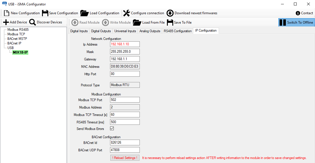 I/O IP Modules - Modbus Gateway - Preparation for work