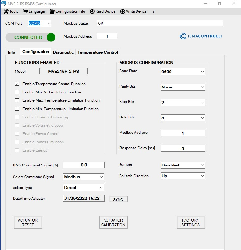 Modbus Configurator User Interface